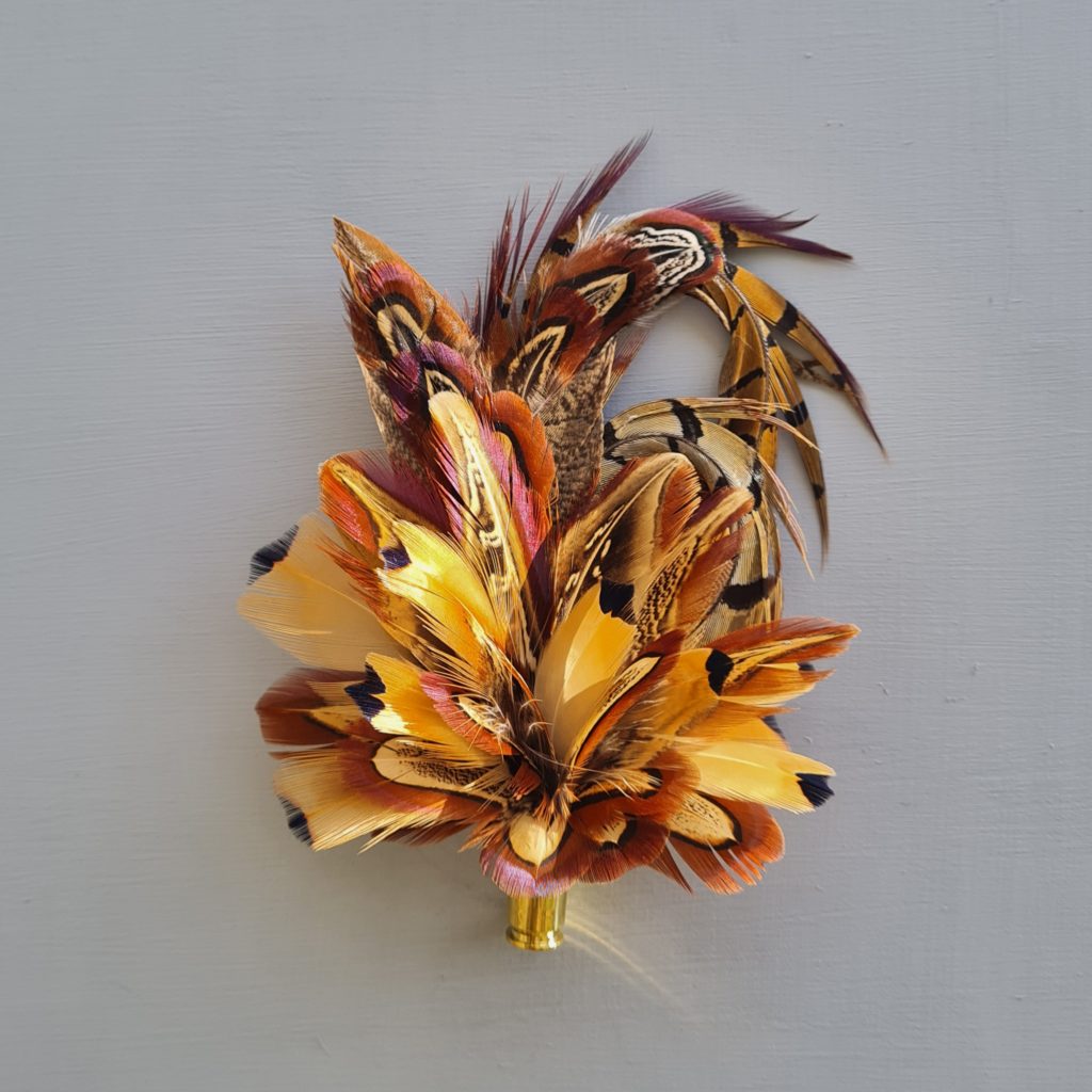 Cock Pheasant Feather Hat Pin/Brooch/Lapel Pin – Wendy Goode Designs